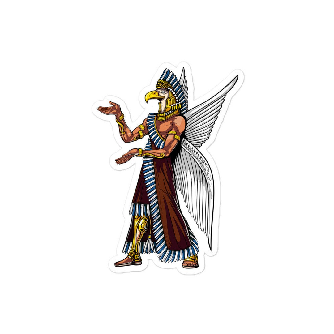 Anunnaki Alien Sticker - Sumerian Mythology Gods Stickers - Babylonian ...