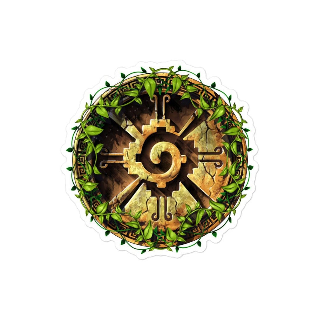 Aztec Hunab Ku Symbol Sticker, Mayan Symbol Sticker, Ancient Aztec ...