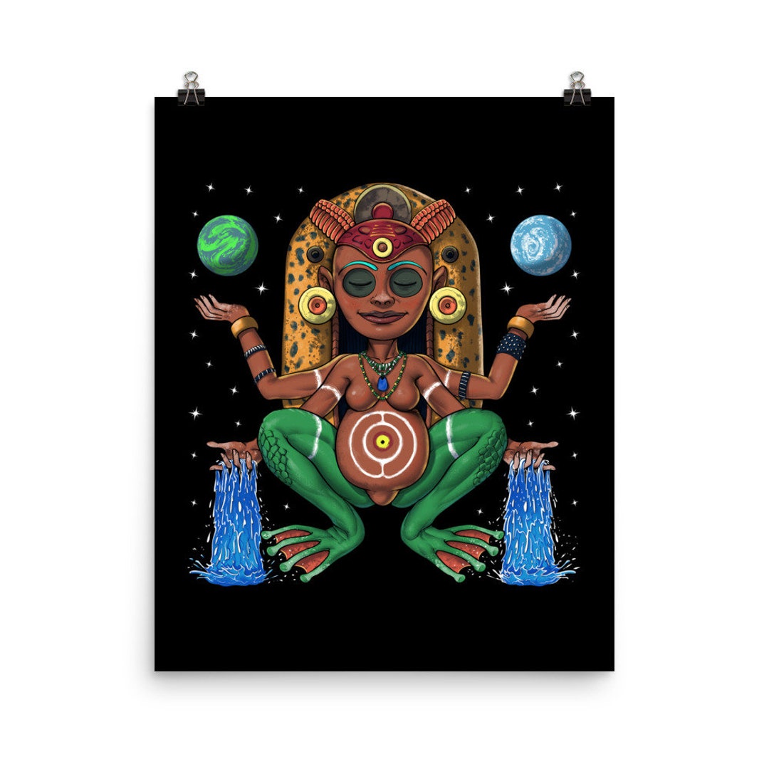 Puerto Rico Boticua Poster, Atabey Taino Goddess Poster, Boricua Wall ...