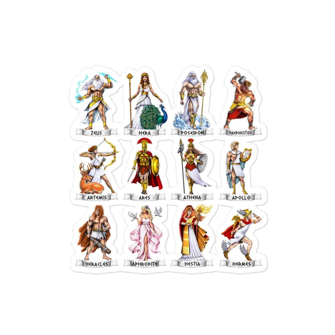 Greek Mythology Gods Sticker: Ancient Greece Decals - Etsy