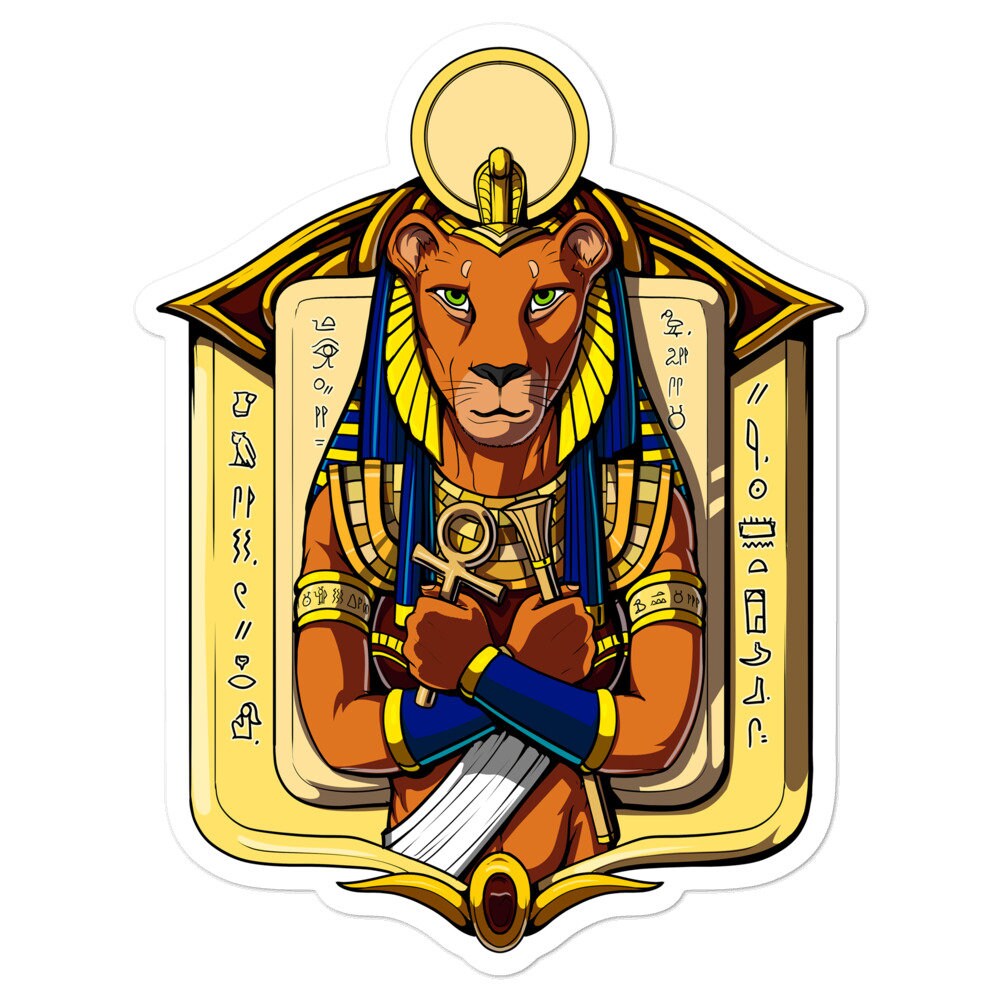 Egyptian Goddess Sekhmet Sticker Ancient Egyptian God Decals | Etsy