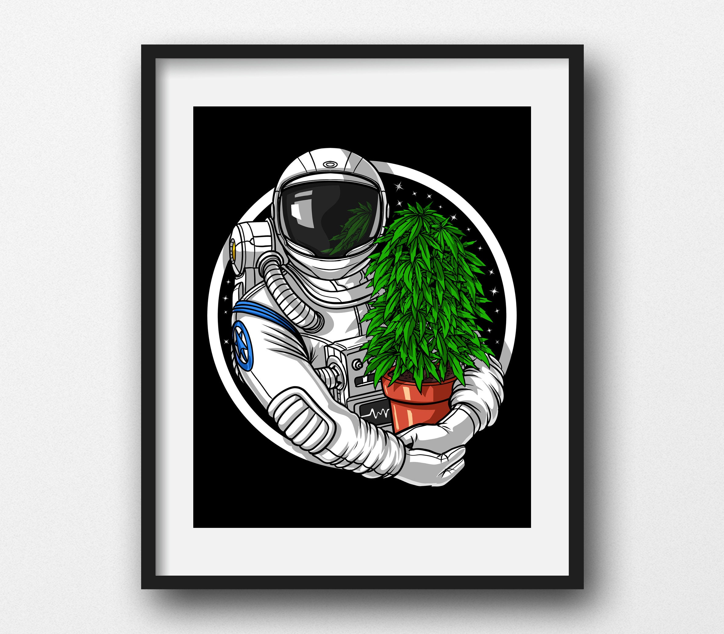 Astronaut In Space With Weed