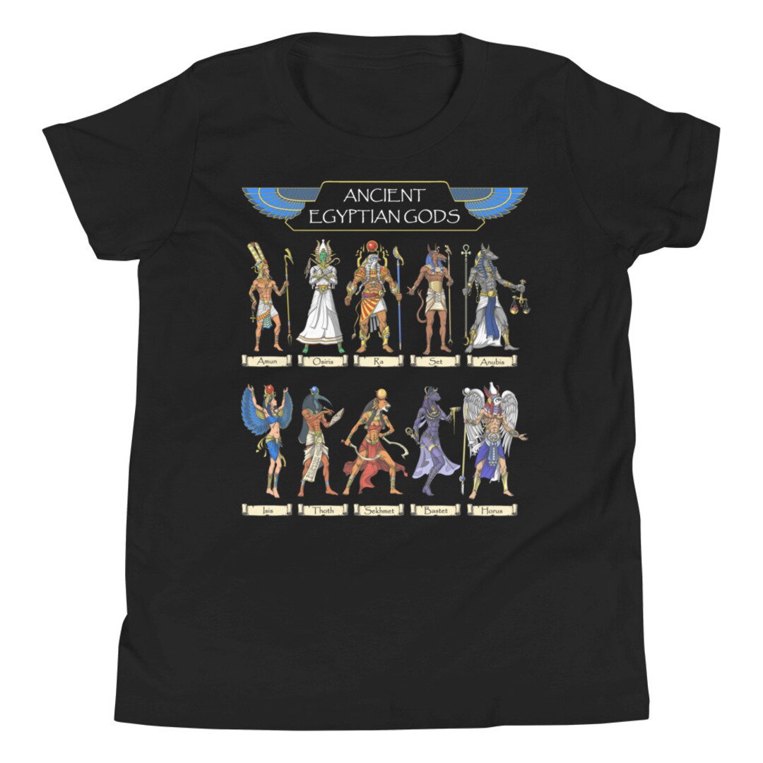 Egyptian Mythology Gods Kids T-shirt, Ancient Egyptian Boys Tee ...