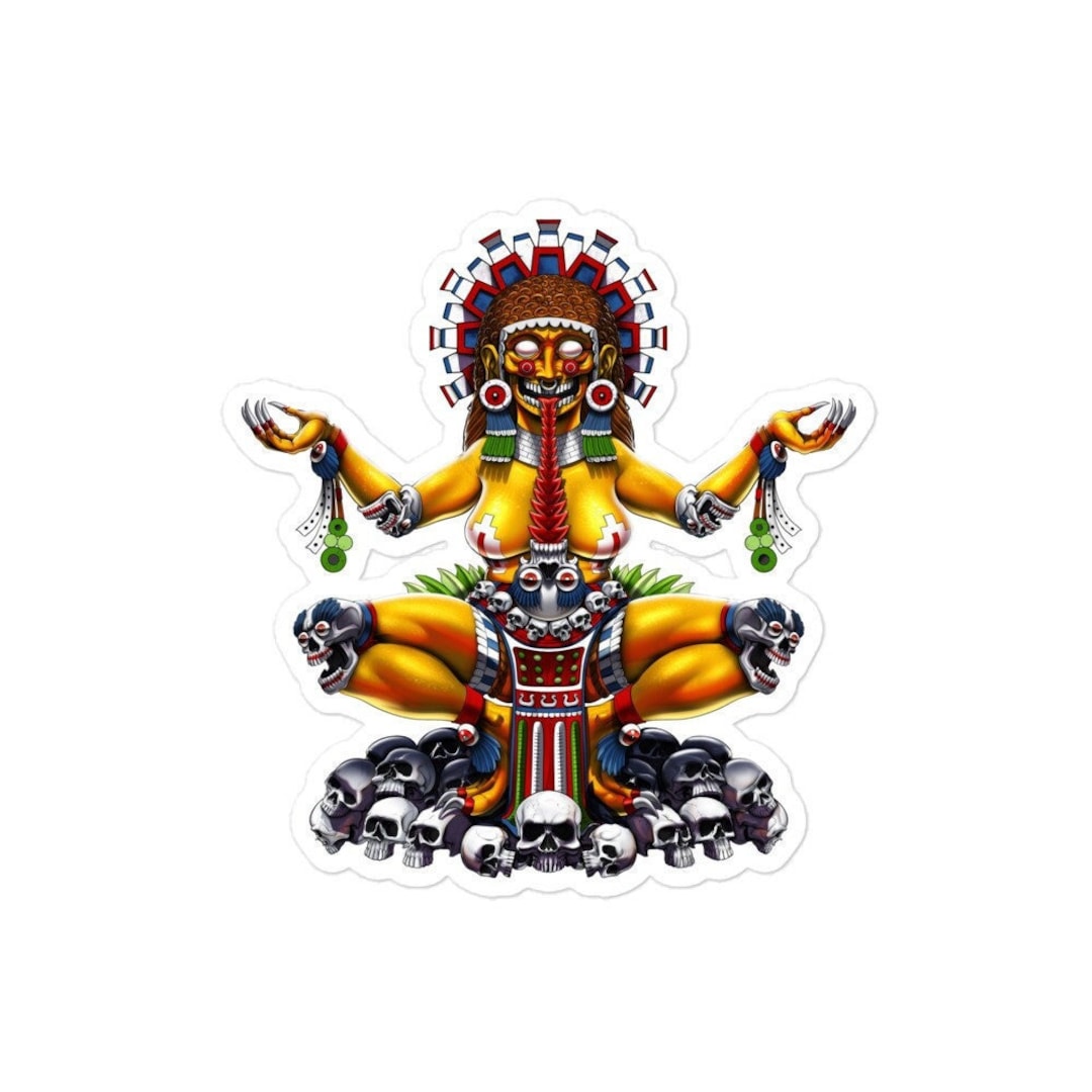 Aztec Goddess Tlaltecuhtli Sticker, Aztec Mythology Stickers, Aztec ...