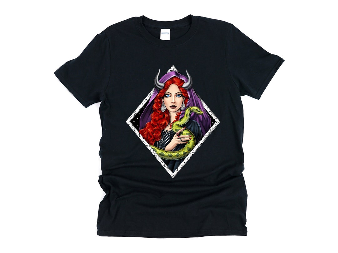 Lilith Goddess Shirt, Occult Pagan T-shirt, Witchcraft Gothic Tee ...