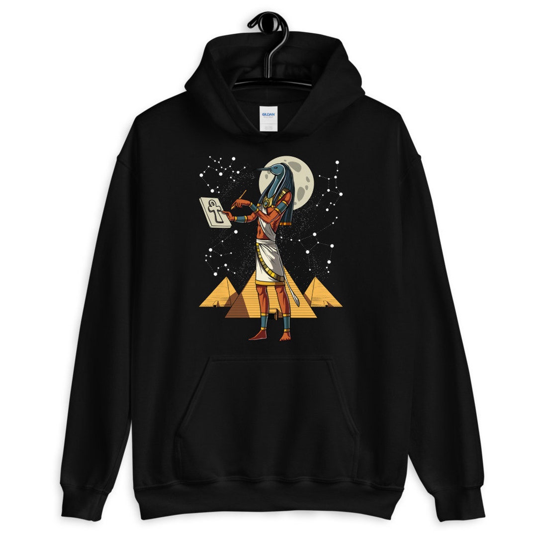 Egyptian God Thoth Hoodie Egyptian Pyramids Sweatshirt - Etsy