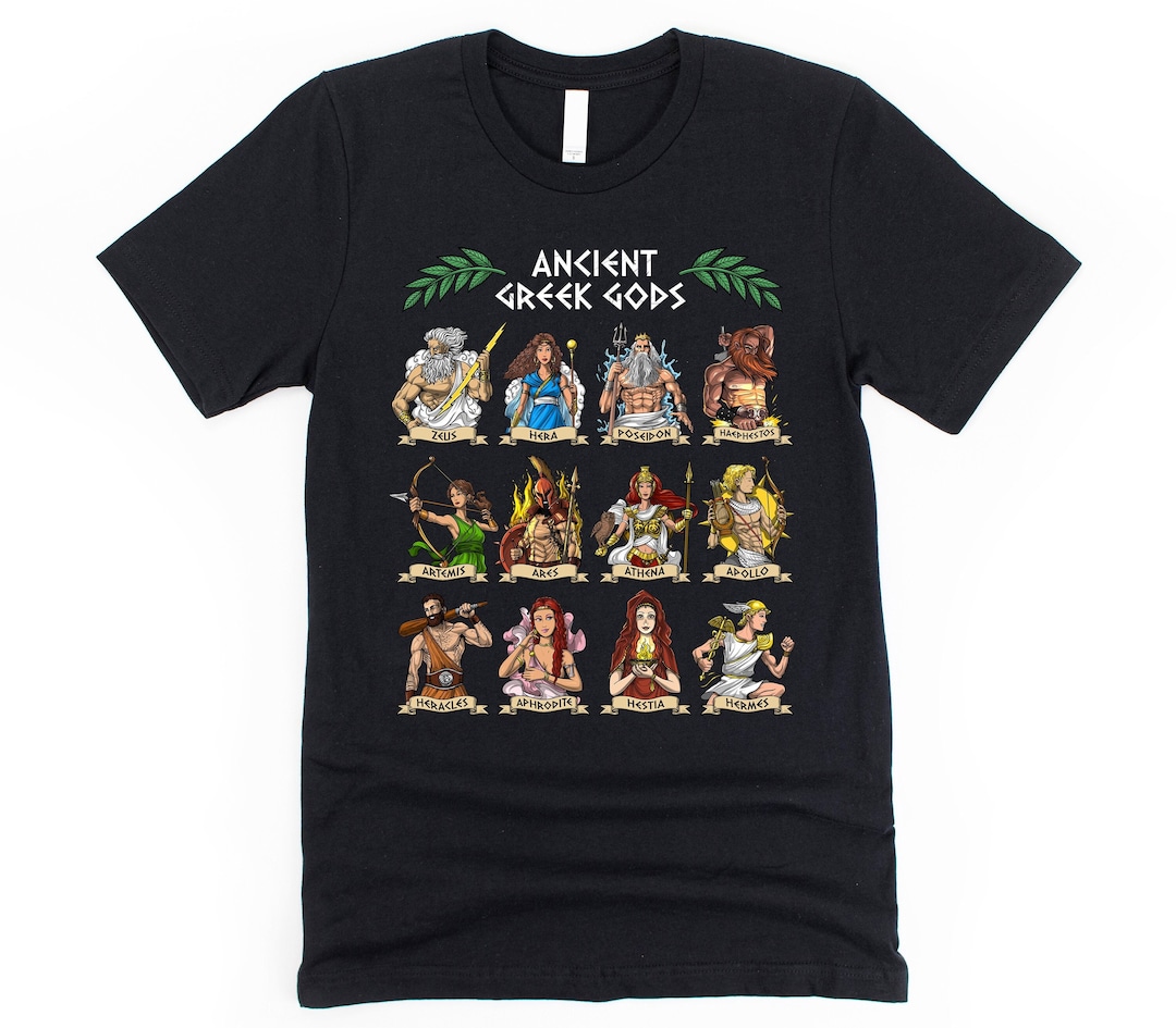 Greek Mythology Gods T-shirt Ancient Greek Deity Tee Greek Goddess ...