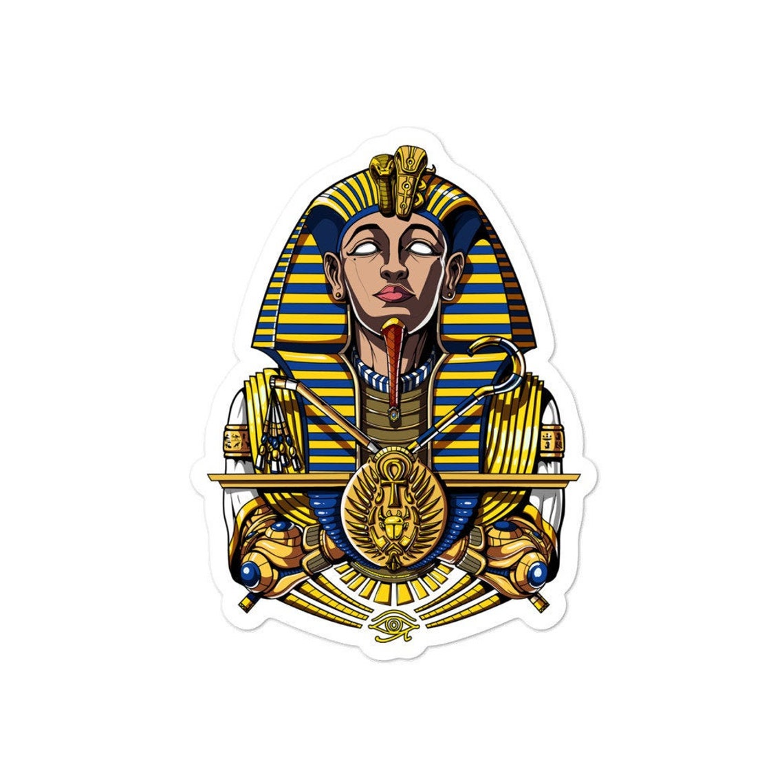Egyptian Pharaoh Tutankhamun Vinyl Sticker King Tut Sticker - Etsy
