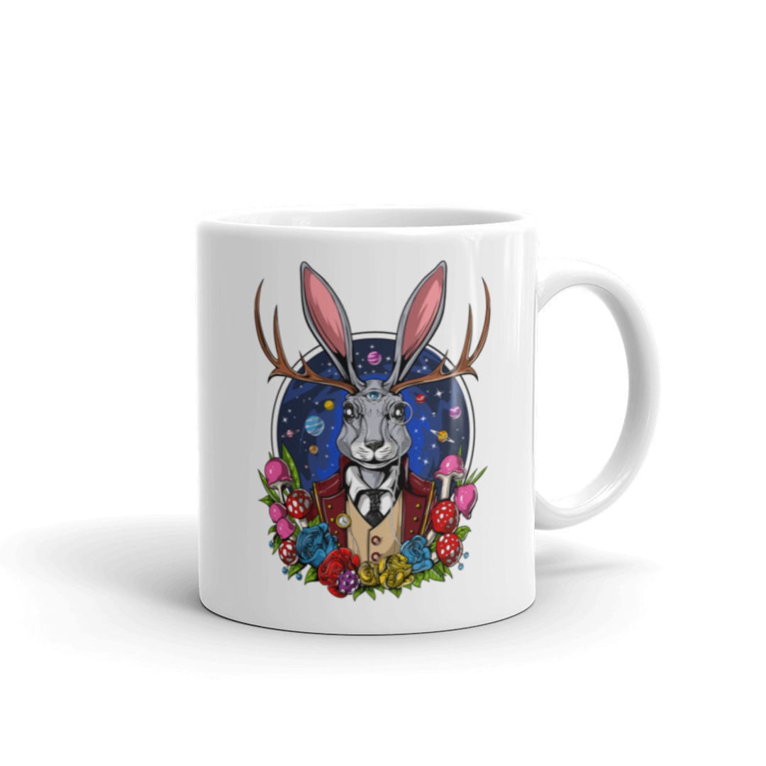 Psychedelic Jackalope Mug Cryptozoology Mug Cryptid Mug Jackalope ...