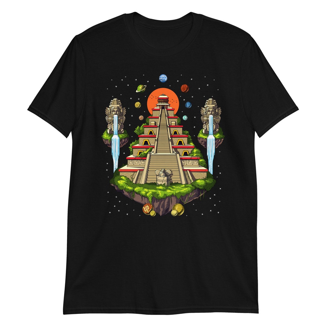 Aztec Pyramid T-shirt, Ancient Aztec Shirt, Aztec Clothing, Mayan ...