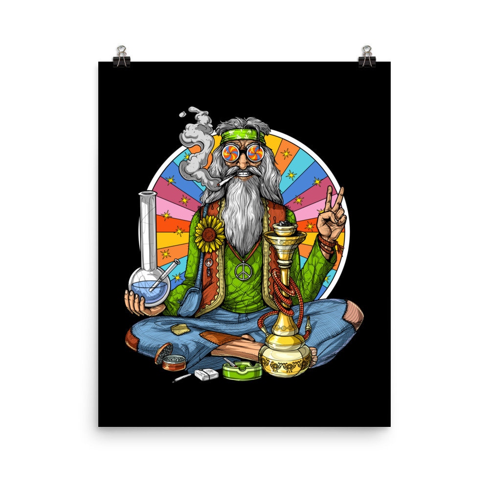 Hippie Smoking A Joint