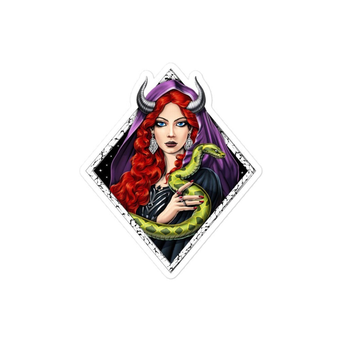 Lilith Goddess Sticker, Occult Pagan Stickers, Witchcraft Gothic Decals ...