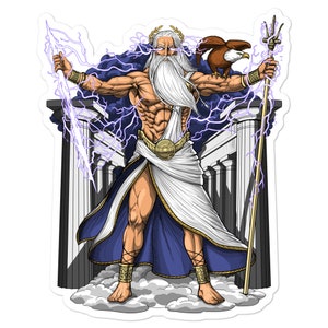 Greek God Zeus Sticker Ancient Greek Mythology Stickers - Etsy