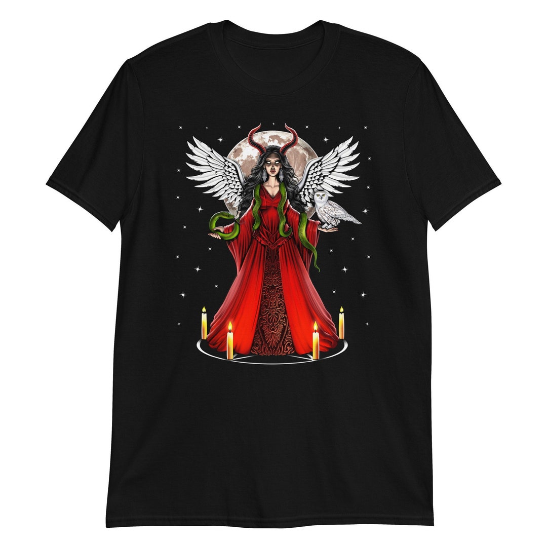 Lilith Goddess Shirt, Occult Pagan T-shirt, Witchcraft Gothic Tee ...