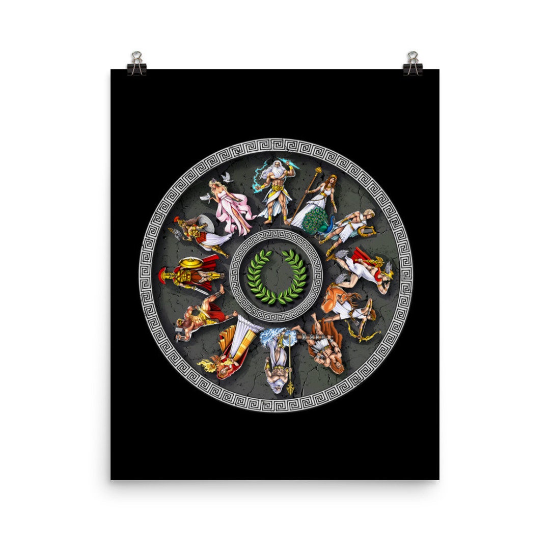 Greek Gods and Goddesses Poster: Ancient Mythology Art Print - Etsy