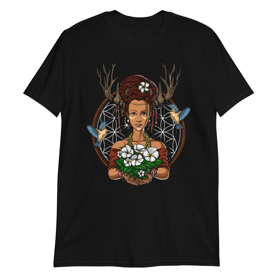 Hippie Floral T-shirt, Forest Flowers T-shirt, Spiritual Shirt ...