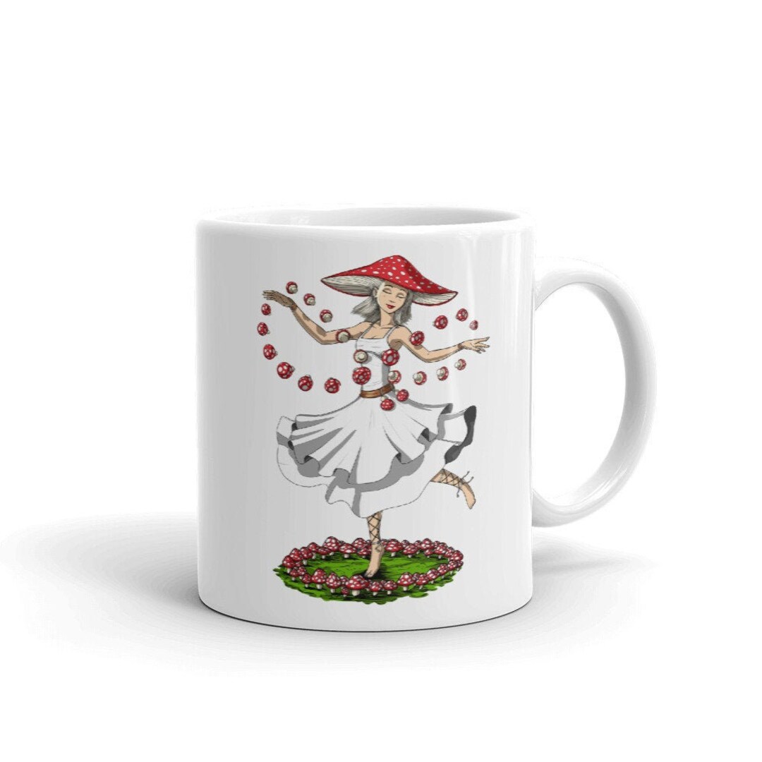 Hippie Mushroom Coffee Mug, Hippie Cup, Forest Mug, Mushrooms Mugs ...