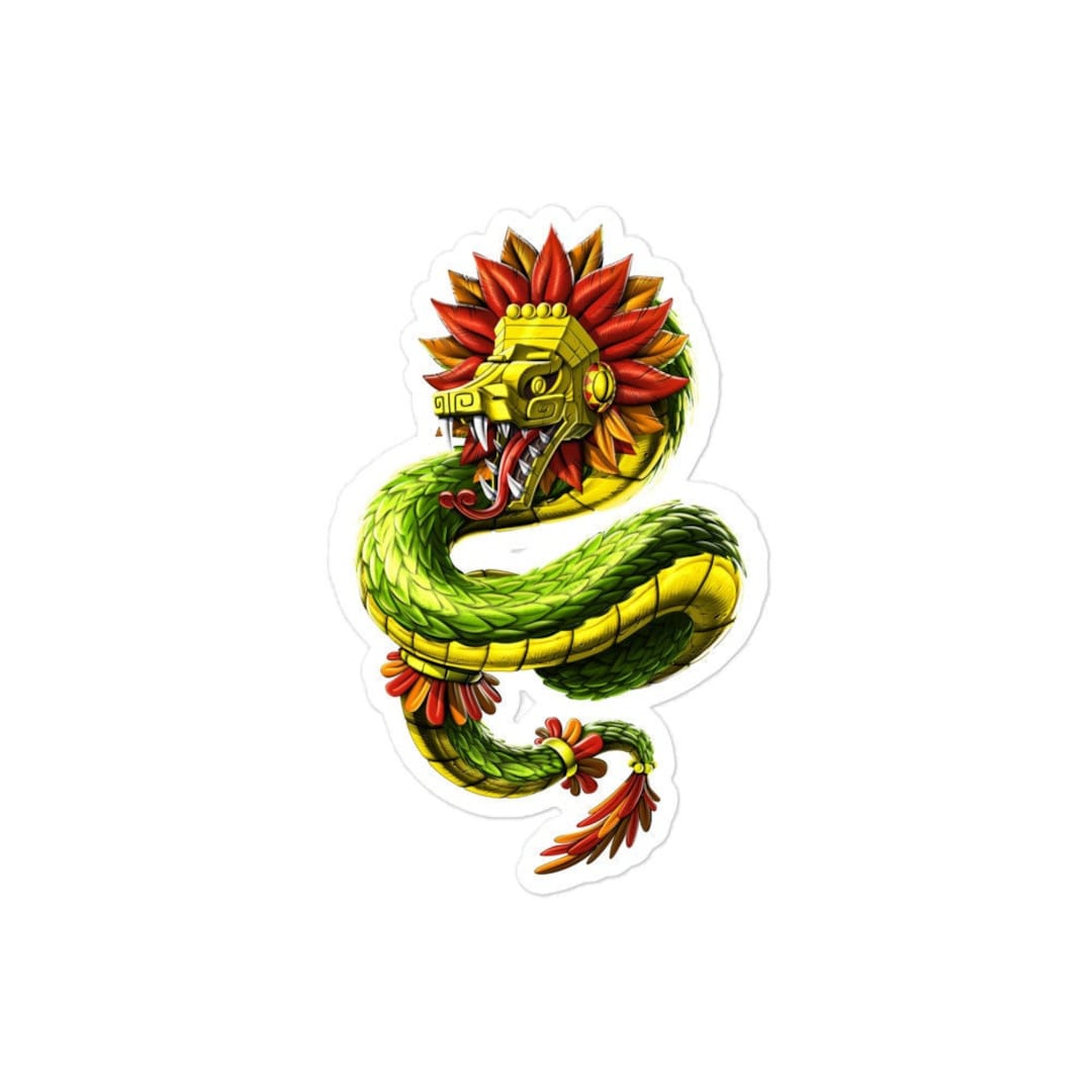 Quetzalcoatl Aztec God Sticker, Aztec Mythology Stickers, Ancient Mayan ...