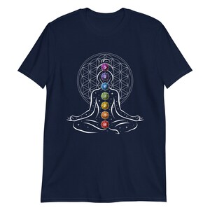 Yoga Chakra Symbols T-shirt: Zen Meditation Spiritual Tee - Etsy