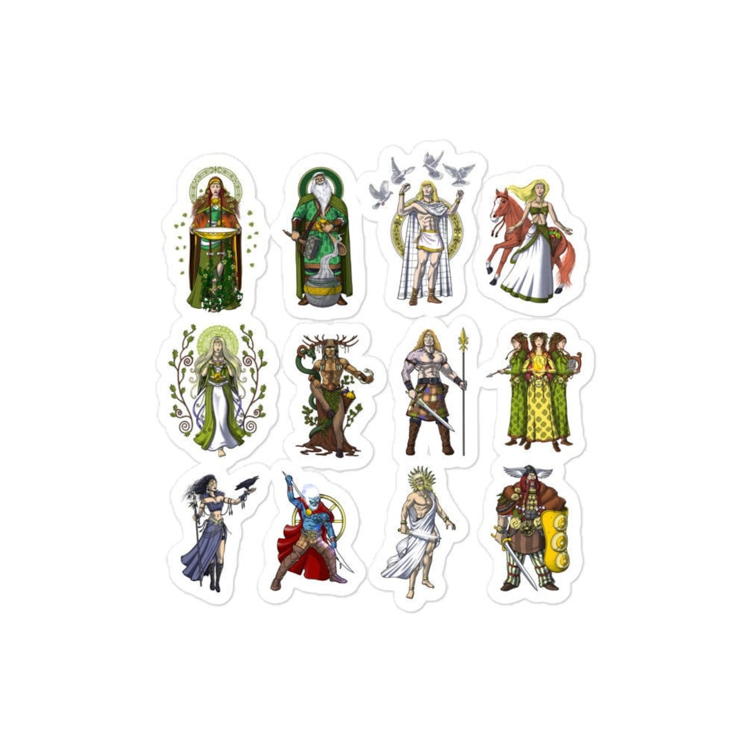 Celtic Mythology Gods Sticker - Pagan Norse Deities Decal - Ancient ...