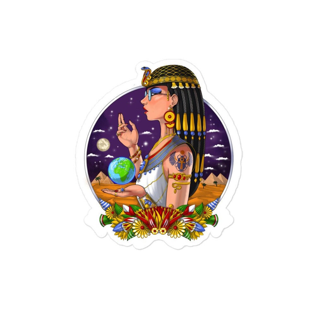 Egyptian Queen Cleopatra Sticker - Ancient Egypt Mythology Stickers ...