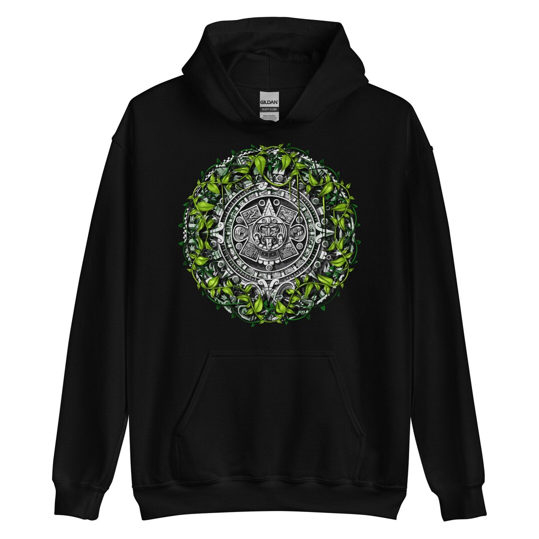 Aztec Calendar Hoodie, Mayan Symbol Hoodie, Ancient Aztec Hoodie, Aztec ...