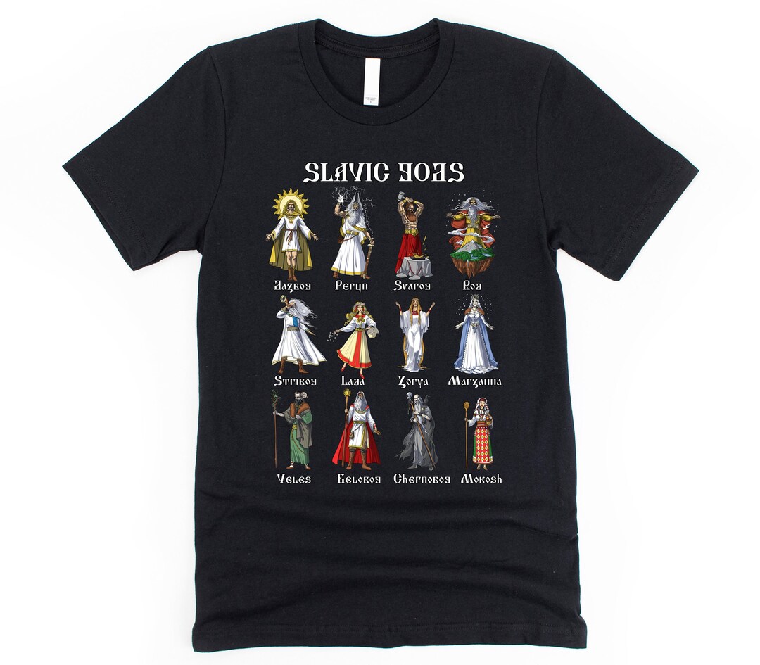 Slavic Mythology Gods Shirt Pagan Deity Tee Paganism Clothing Ancient ...