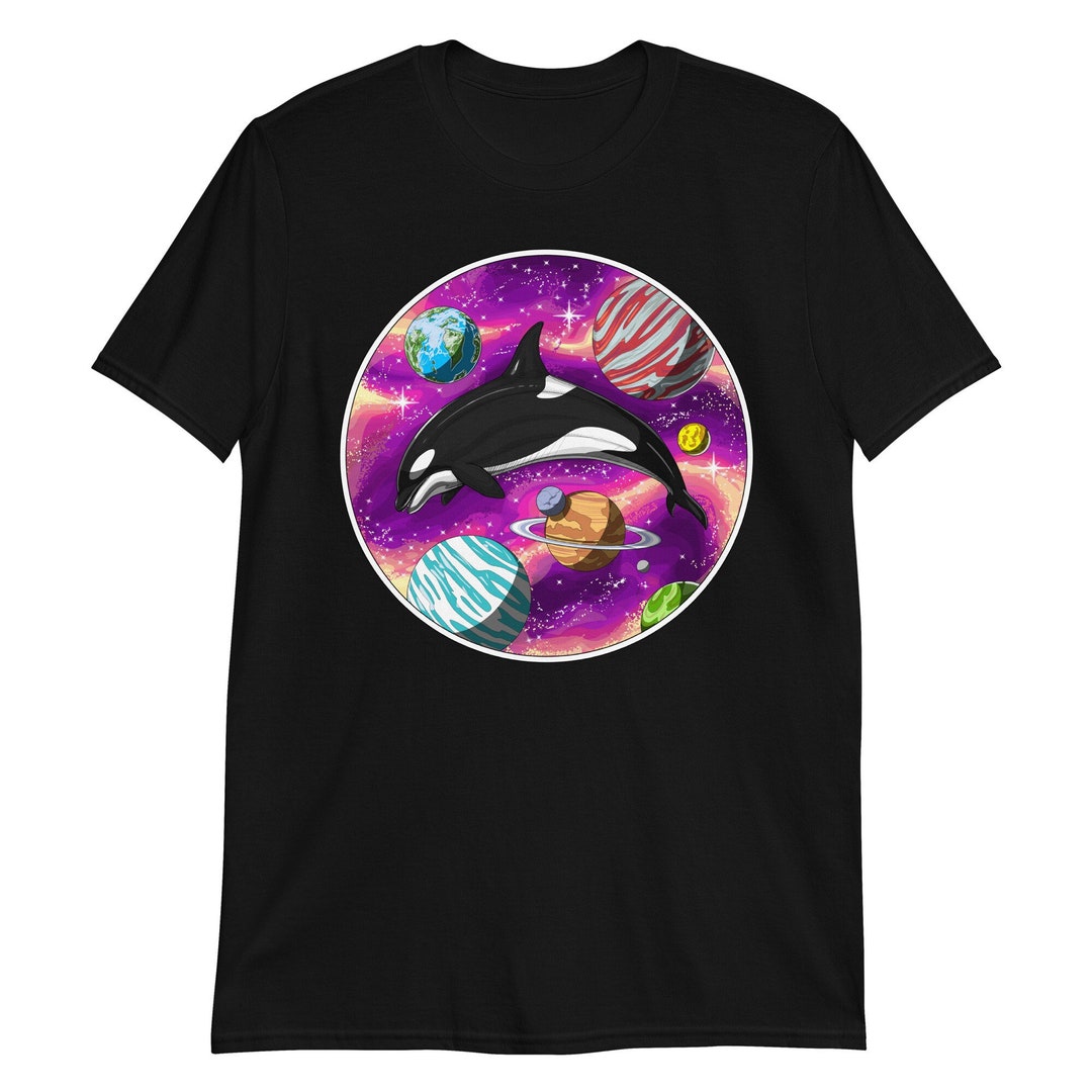 Psychedelic Orca Whale Shirt, Space Orca Whales Tee, Psychedelic Orca ...