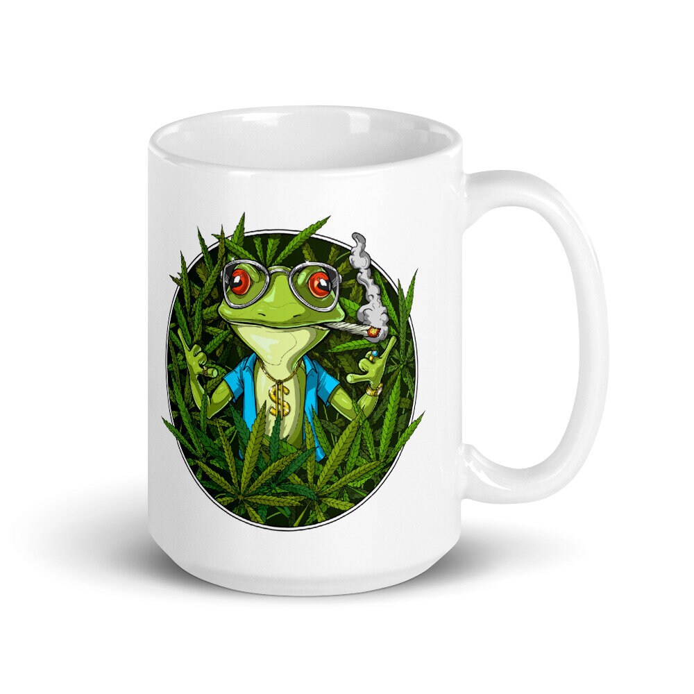 Frog Smoking Weed Mug Hippie Stoner Mug Cannabis Marijuana - Etsy