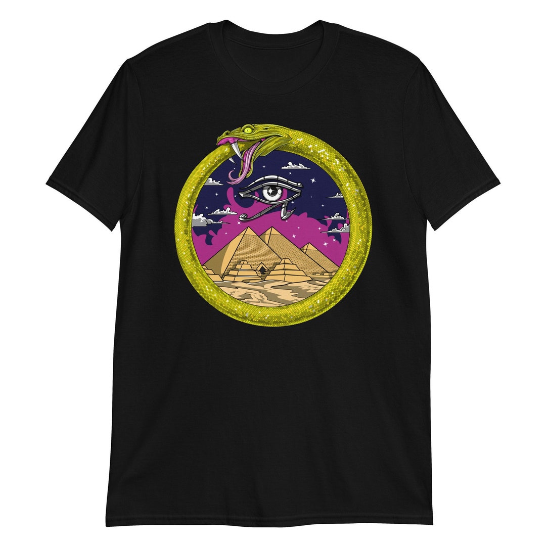 Egyptian Pyramids T-shirt, Ouroboros Shirt, Eye of Horus Tee, Egyptian ...