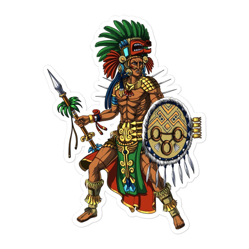 Aztec Warrior Sticker Aztec Mythology Gift Aztec Decals - Etsy