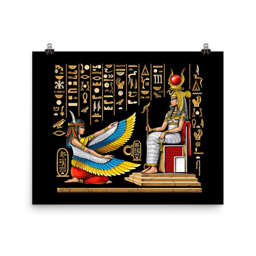 Egyptian Goddess Maat Poster, Goddess Isis Poster, Egyptian Mythology ...