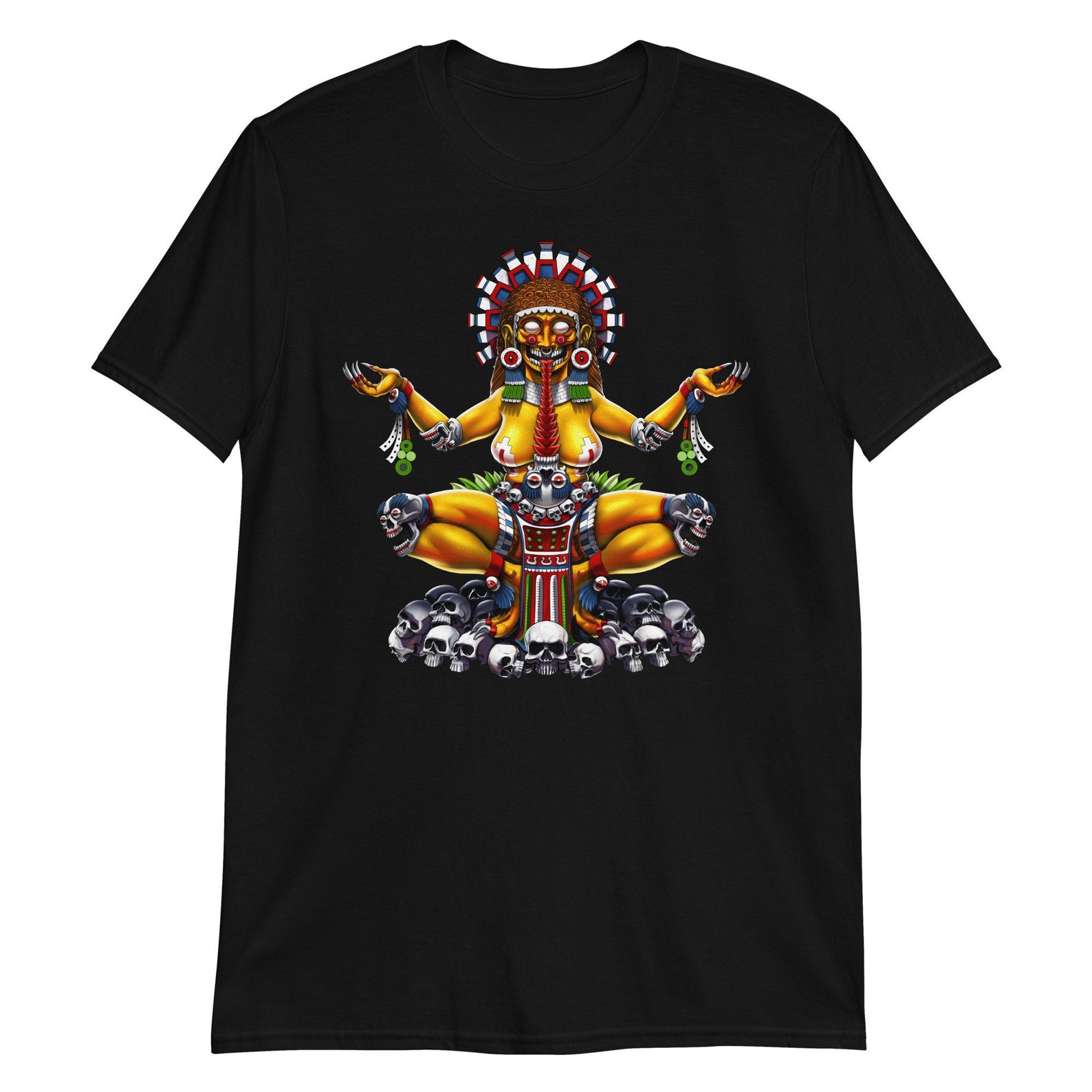 Aztec Goddess Tlaltecuhtli T-shirt, Aztec Mythology Shirt, Aztec Gods ...