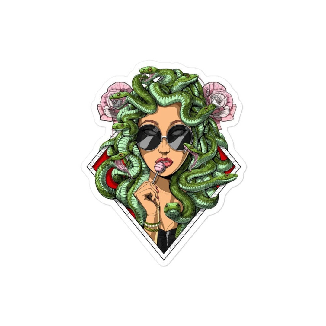 Medusa Greek Goddess Vinyl Sticker - Hippie Sticker - Greek Mythology ...