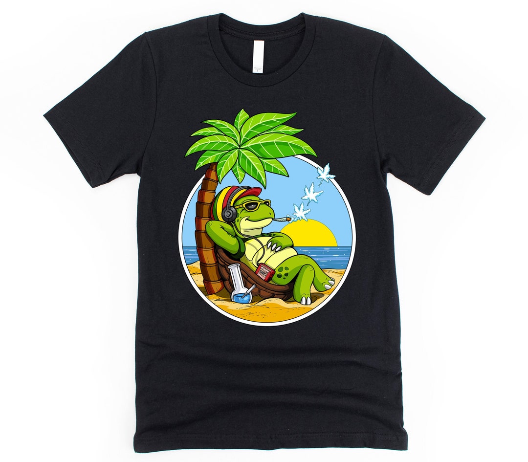 Turtle Smoking Weed Shirt, Rastafarian Shirt, Stoner Shirt, Rastafari ...