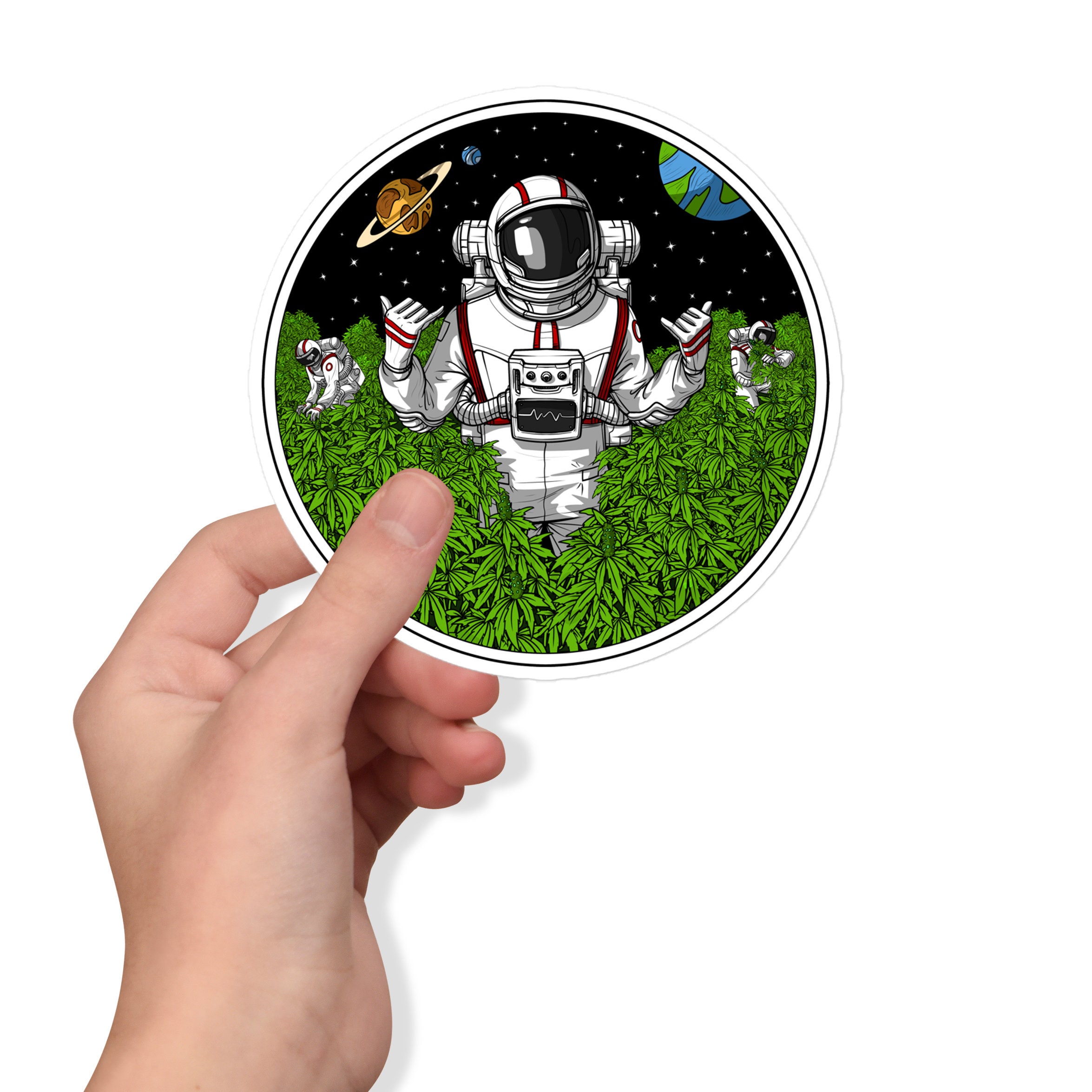 Astronaut In Space With Weed