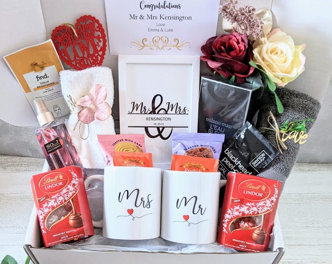Luxury Wedding Hamper/personalised Wedding Frame/pamper Hamper/mr and ...