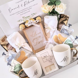 Luxury Wedding Hamper/personalised Wedding Frame/pamper Hamper/mr and ...