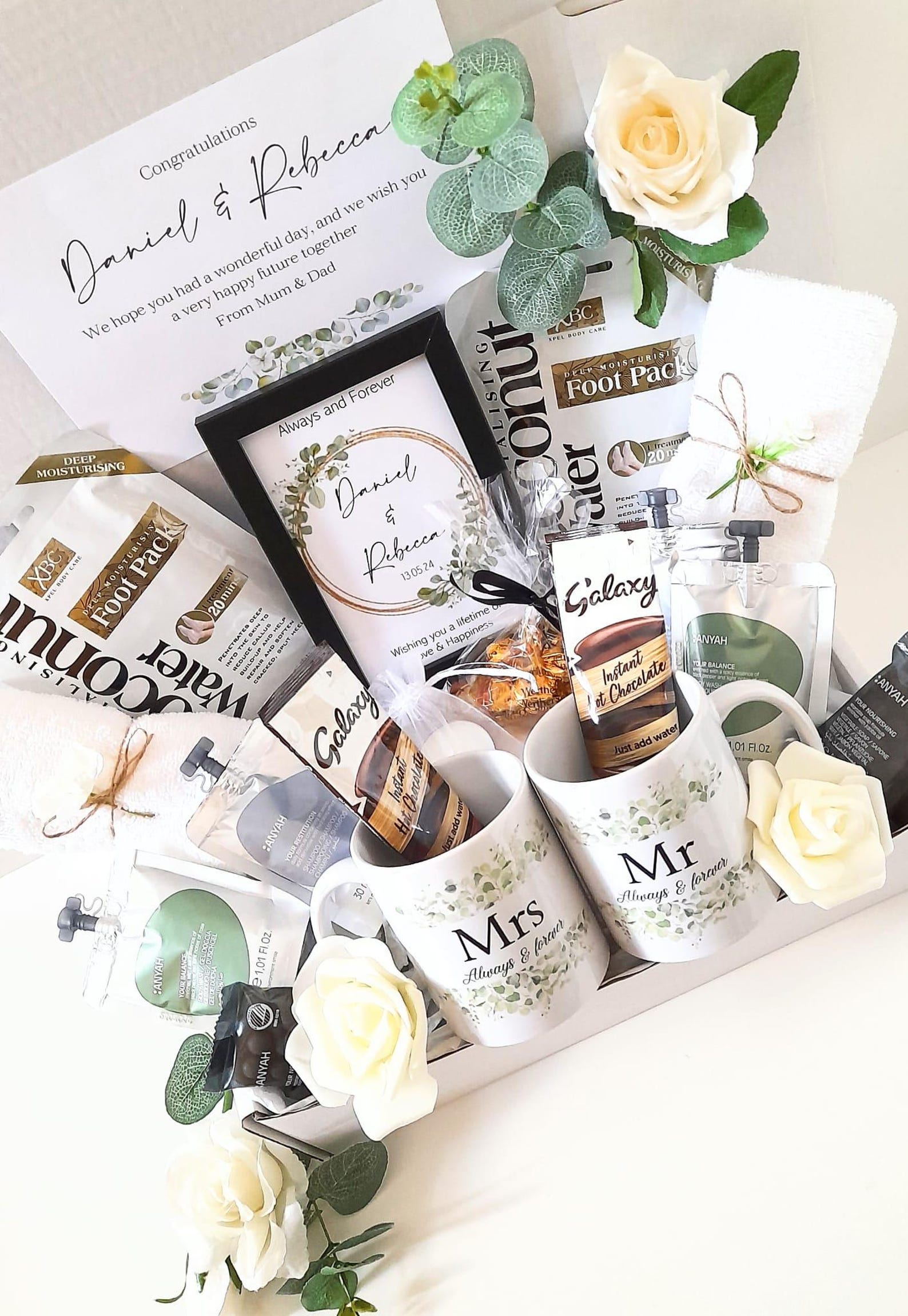 Luxury Wedding Hamper/personalised Wedding Frame/pamper Hamper/mr and ...