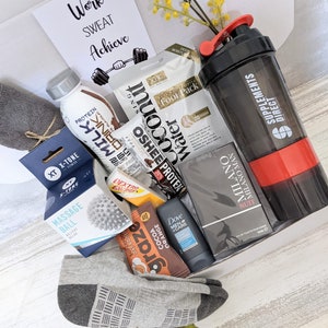 Mens Fitness Fuel Box/pamper Hamper/gift for Him/mens November Birthday ...