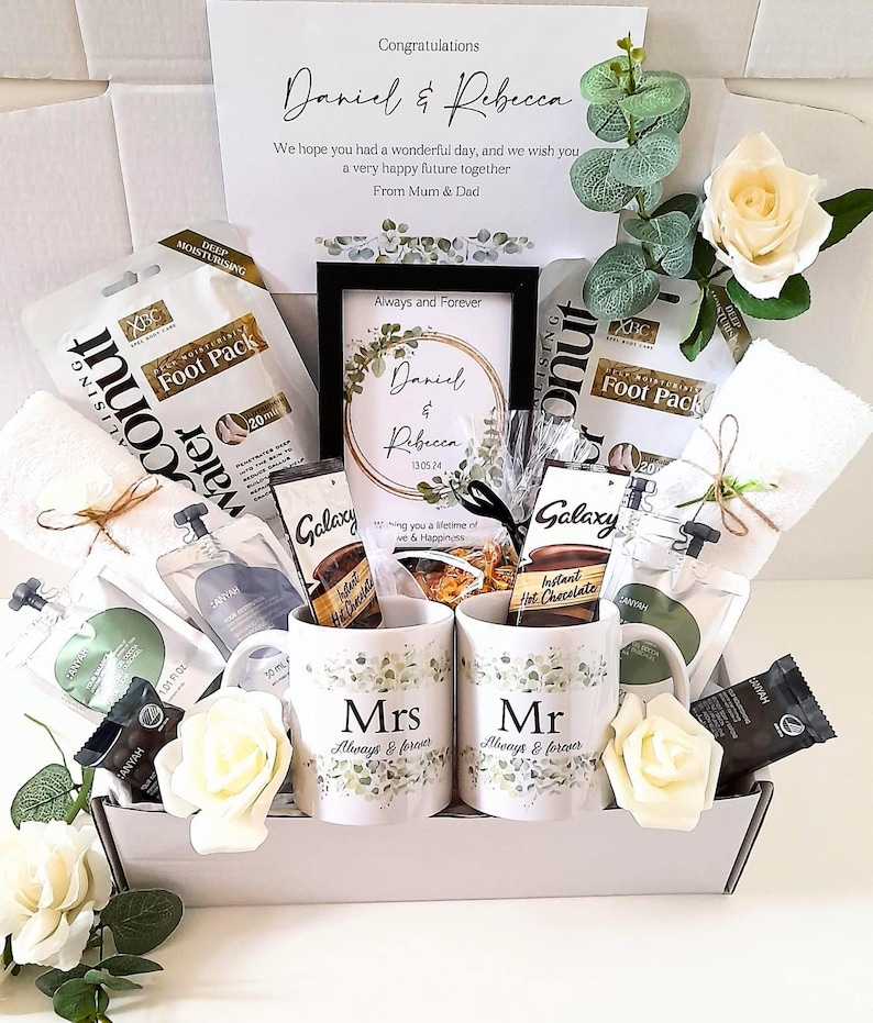 Luxury Wedding Hamper/personalised Wedding Frame/pamper Hamper/mr and ...