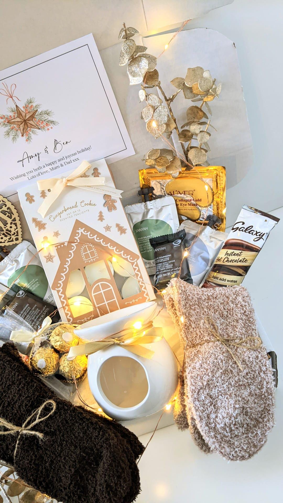 Couples Cosy Spa Gift Hamper: Fluffy Socks/treat Box/pamper Hamper/his ...