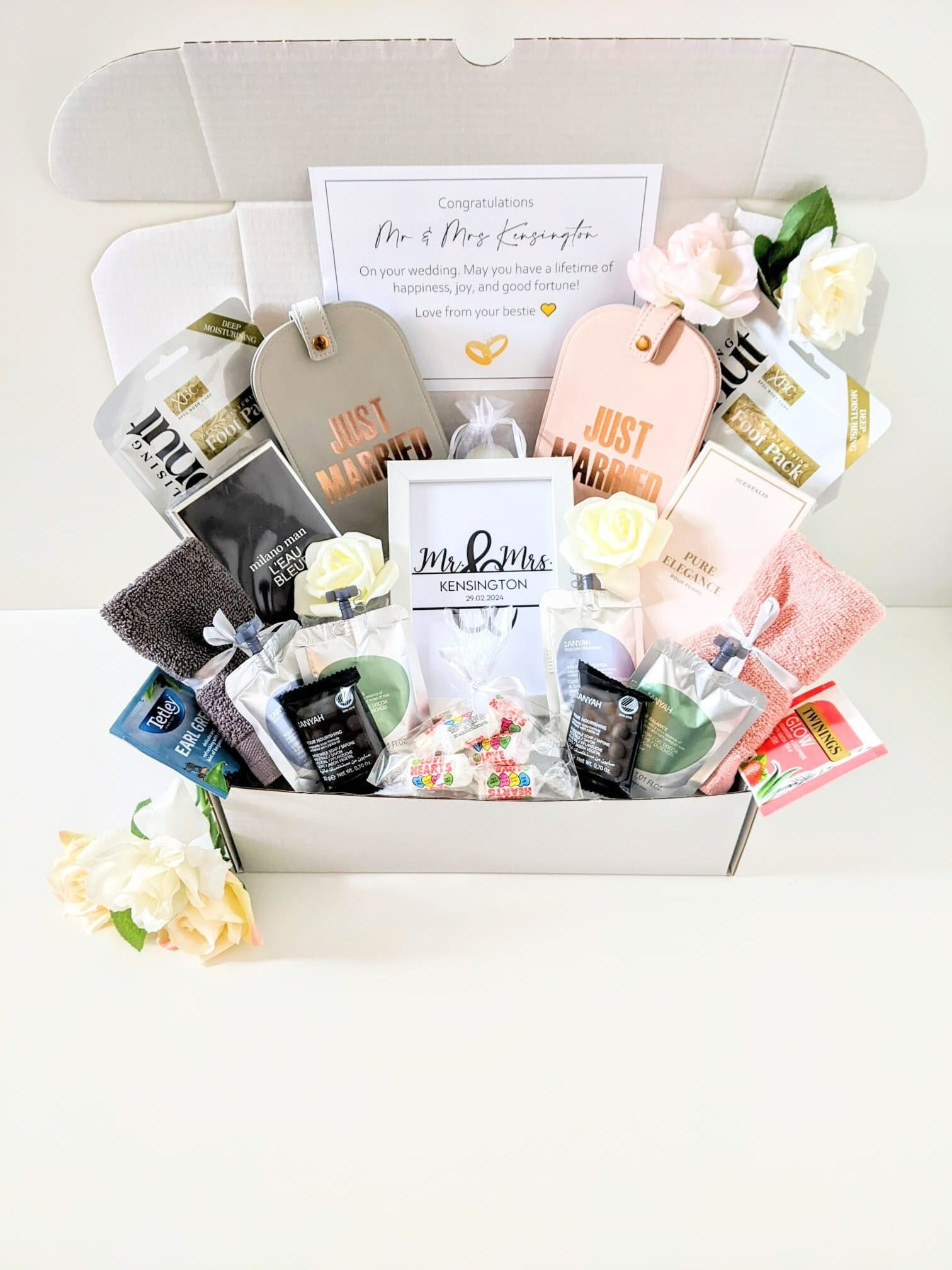 Luxury Wedding Hamper/personalised Wedding Frame/pamper Hamper/mr and ...