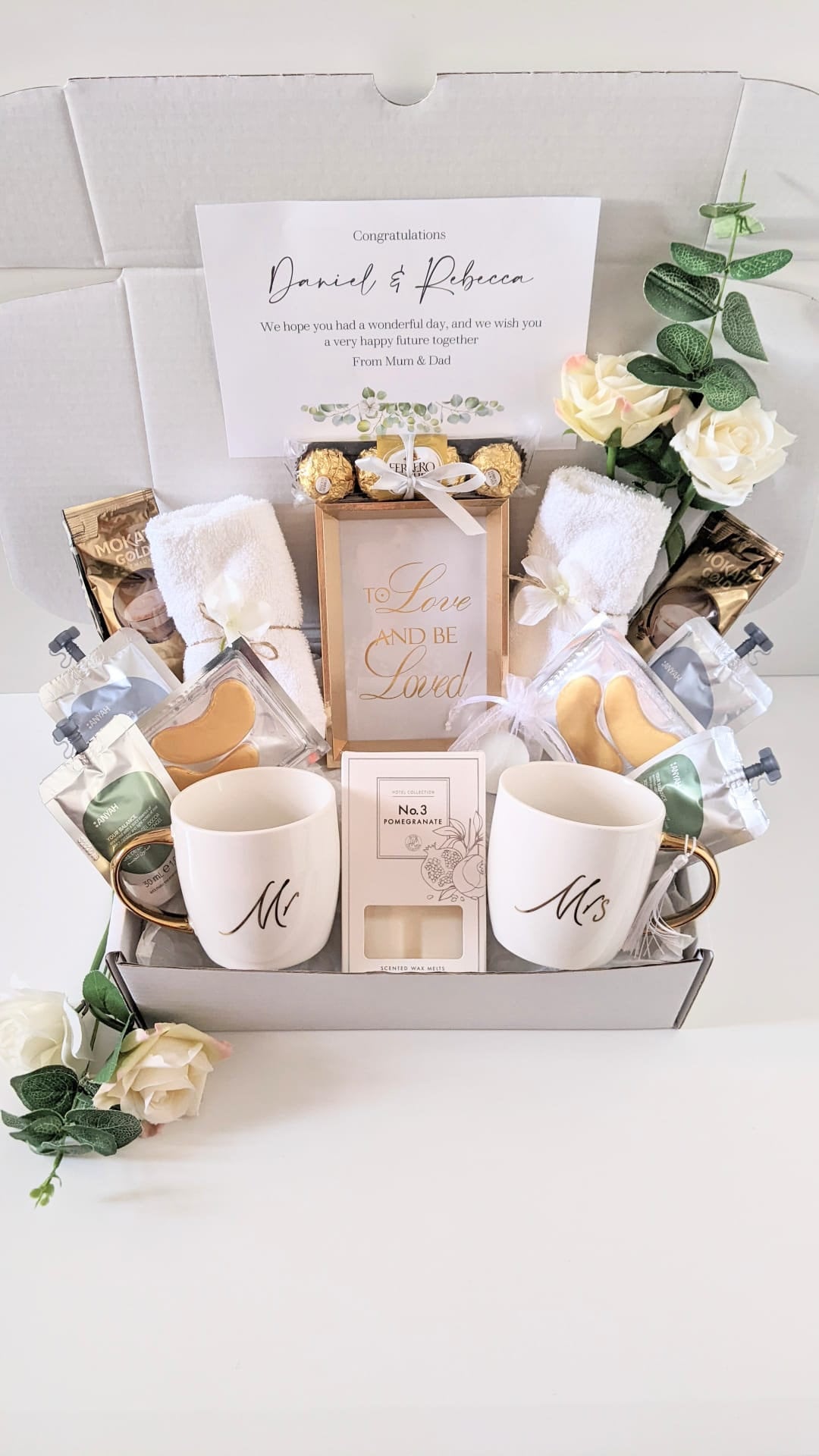 Luxury Wedding Hamper/personalised Wedding Frame/pamper Hamper/mr and ...