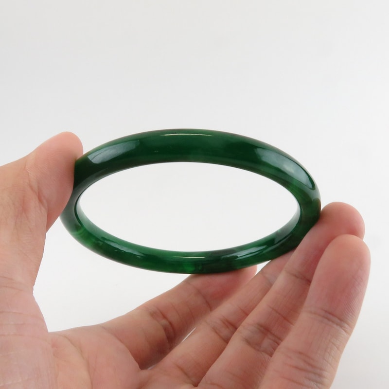 Jade Bangle - Etsy
