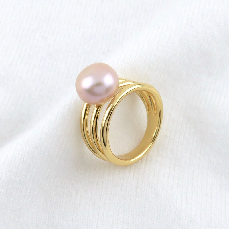 Pink Pearl Ring - Etsy