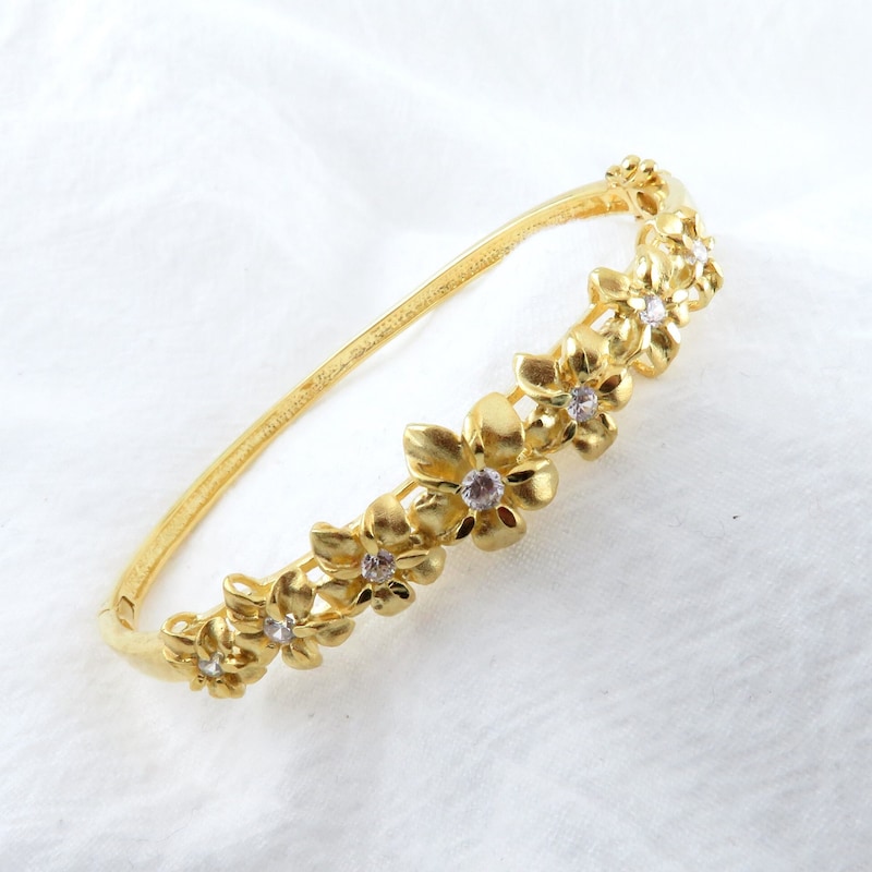 Flower Bangle - Etsy