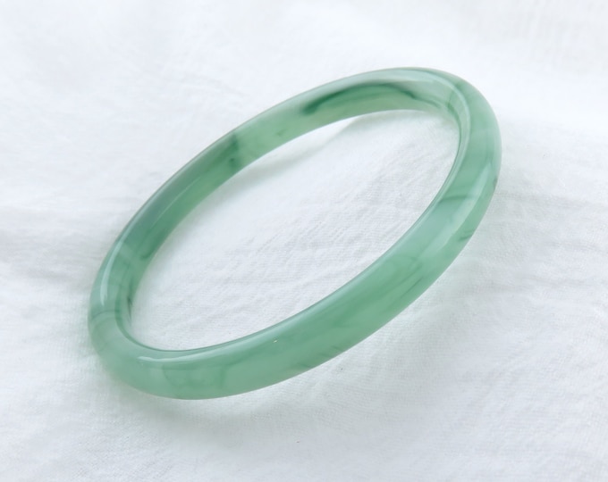 Vintage Green Jade Chip Bracelet, 1950's 1960's Jewelry - Etsy