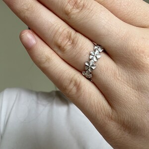 5mm Silver Plumeria Flower Band Lei Ring Minimalist Hawaiian Style - Etsy