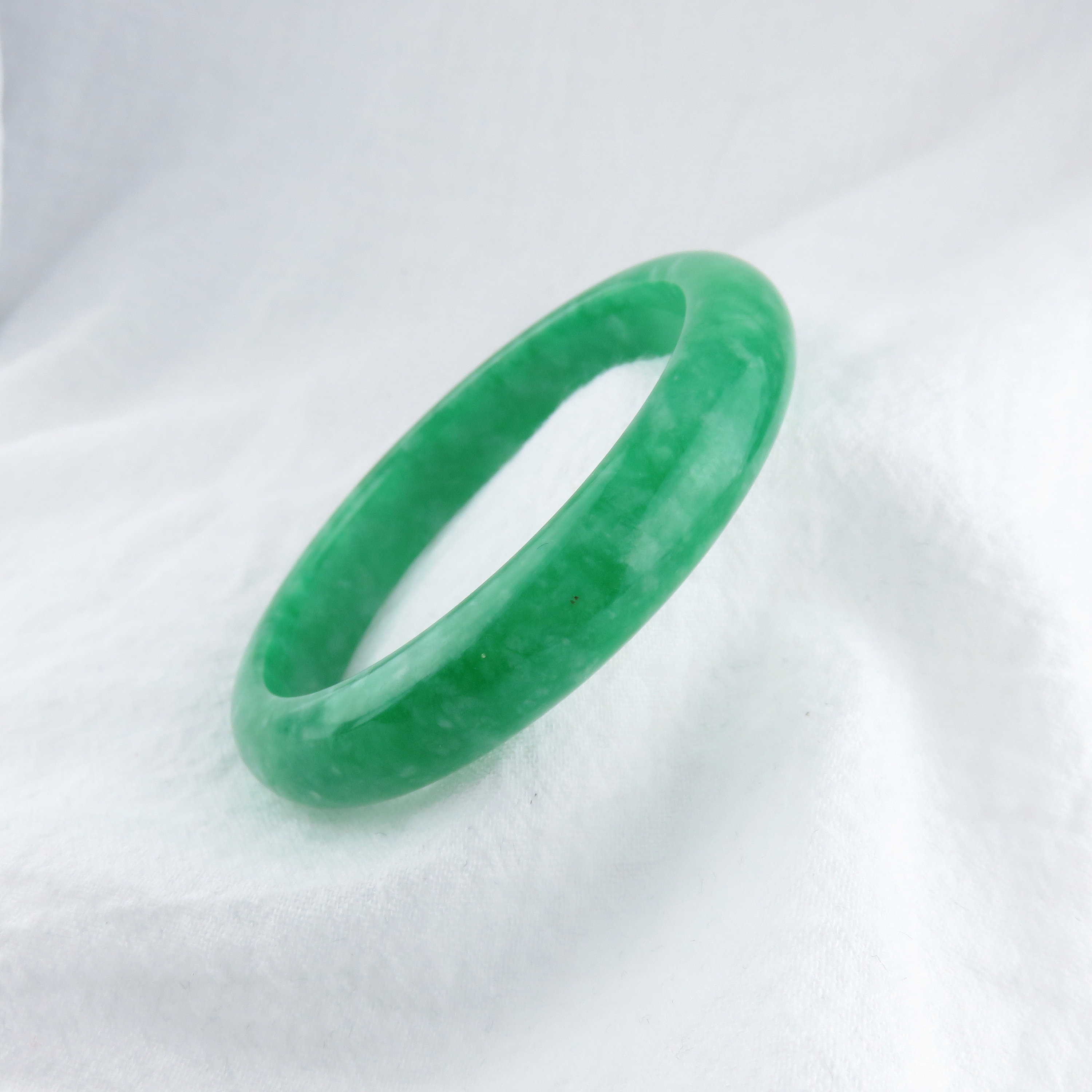 Real Jade Bangle, Natural Green Jade Bangles / Round, Smooth, High ...